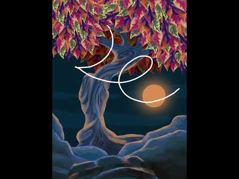 Tree with falling leaf animation