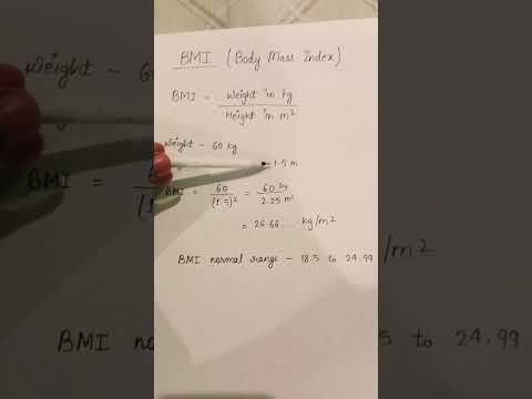 how to calculate BMI !! body mass Index !! bmi height and weight !!
