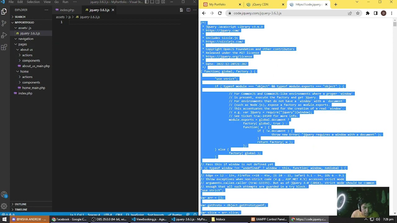 Part 1 PHP with JQuery - File Structure and Setup.