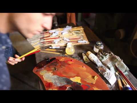 Daniel J Yeomans painting the Artist Blacksmith