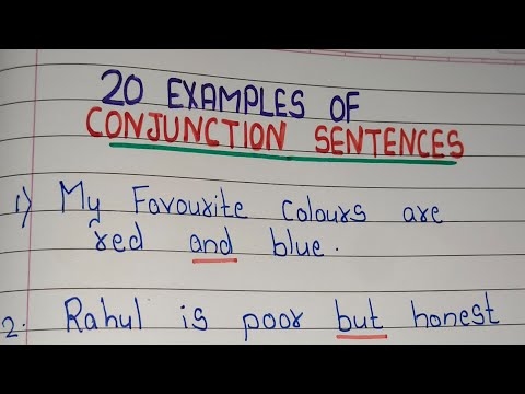 CONJUNCTION SENTENCES/20 Examples of Conjunction Sentences in englis/ Conjunction Sentences Examples