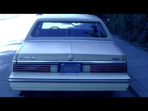 1985 Chrysler Lebaron Turbo Coupe Walk Around 77K Original Miles, California Car, Blue Plates