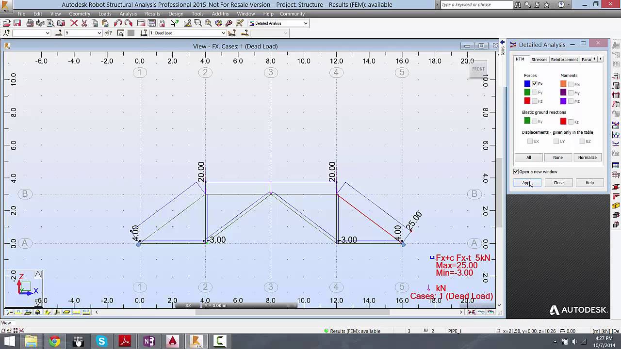 Robot Structural Analysis 2015 - Simple Truss Analysis