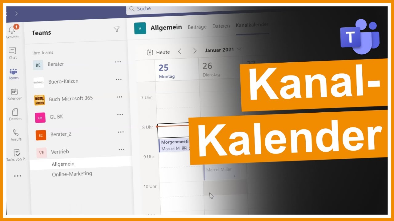 NEU: Gemeinsamer Kalender in Microsoft Teams (Outlook-Alternative)