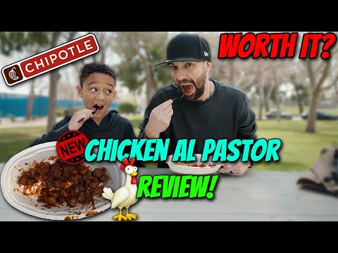 Chipotle NEW Chicken Al Pastor REVIEW (SPICY?)