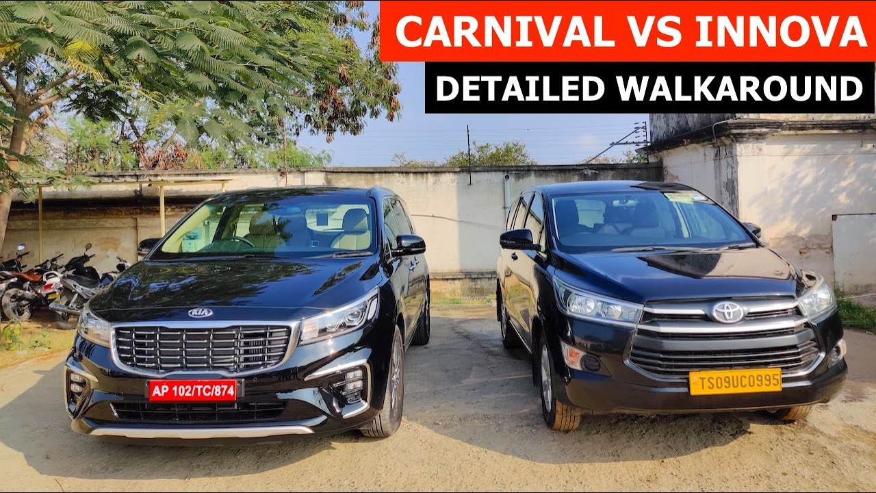 Kia Carnival vs Toyota Innova Crysta : Size comparison