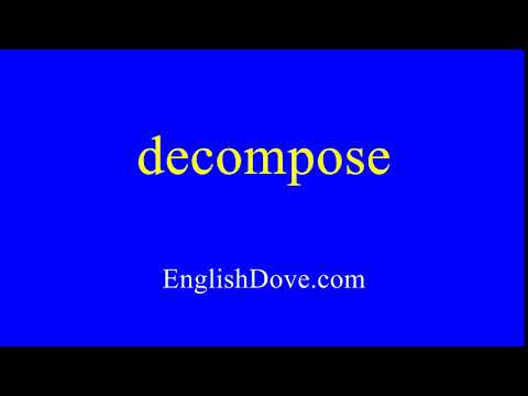 How to pronounce decompose in American English.