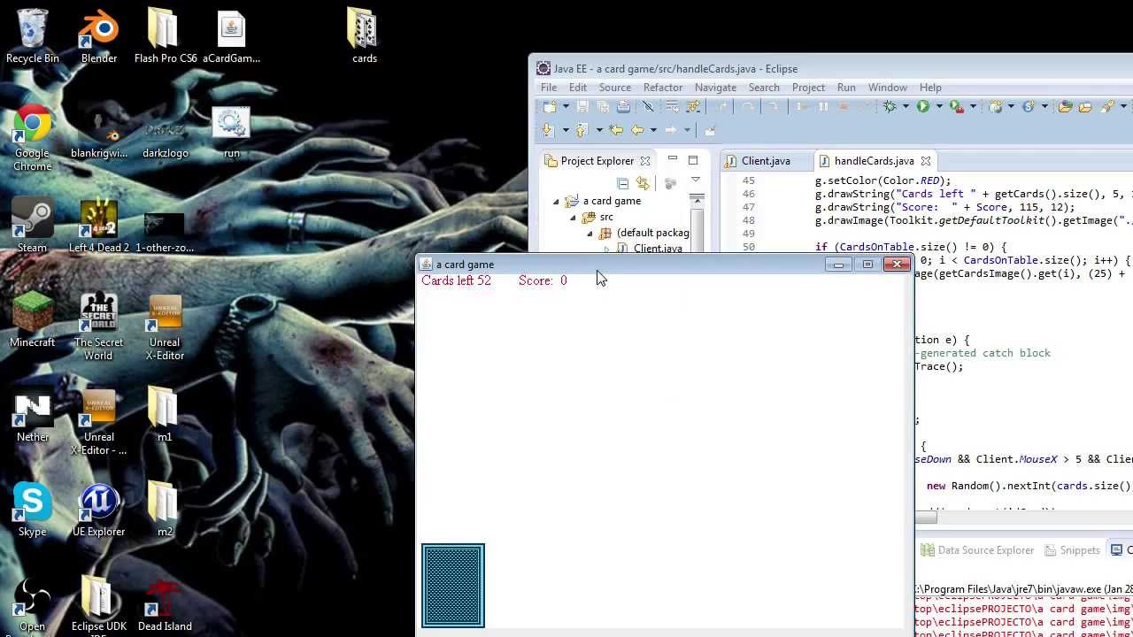 Java Programming a card game