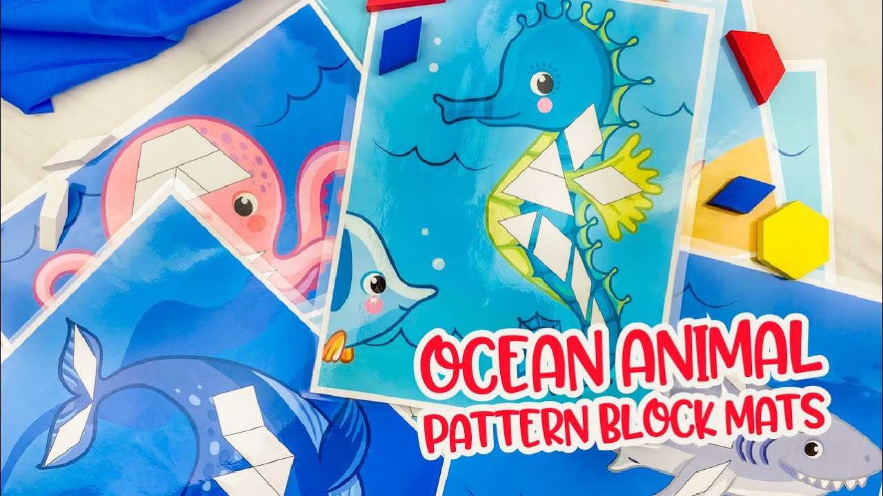 Ocean Pattern Block Mats For Kids