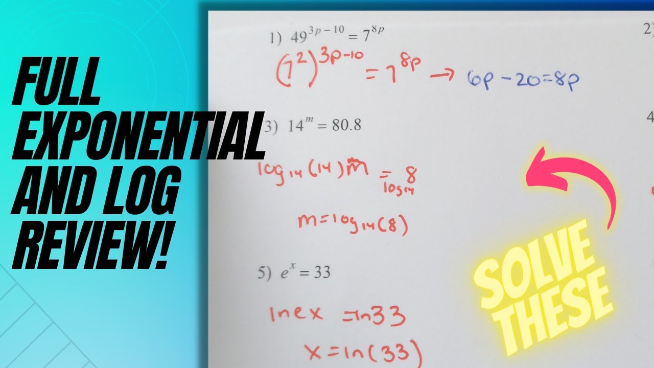 Full Exponential and Log Review