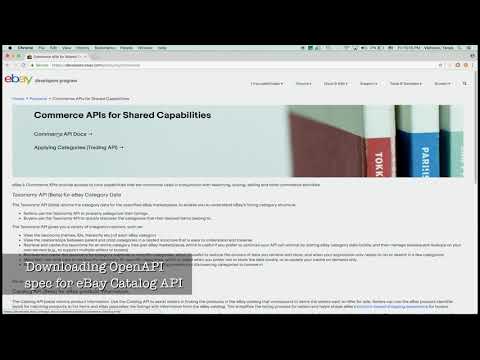 All eBay RESTful APIs leverage OpenAPI Specification