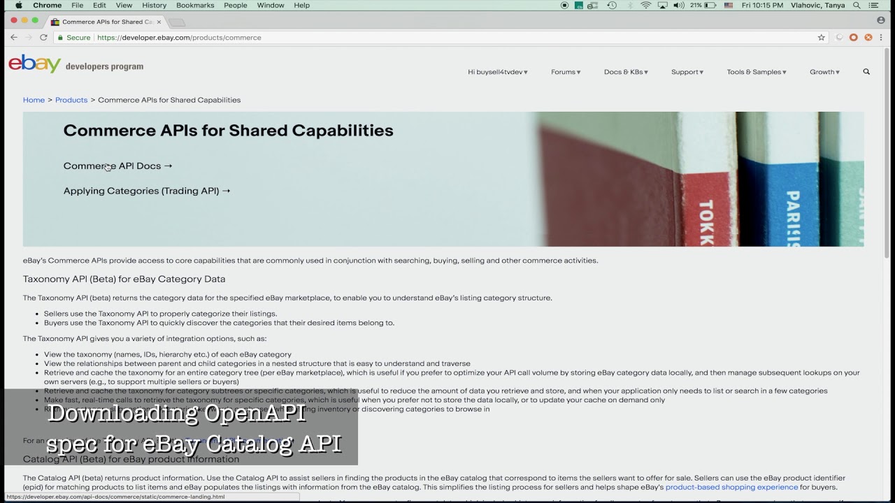 All eBay RESTful APIs leverage OpenAPI Specification