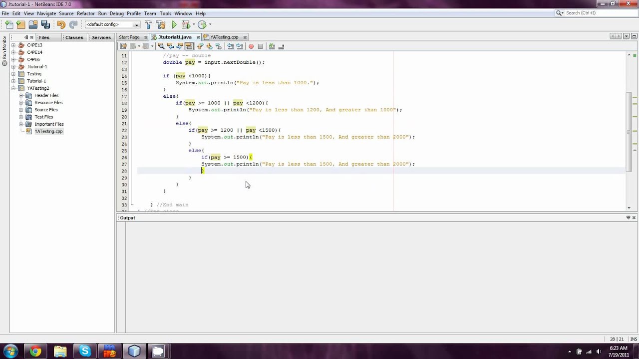 BeginnersJava.com -- Java- Lesson 7- Nested if else