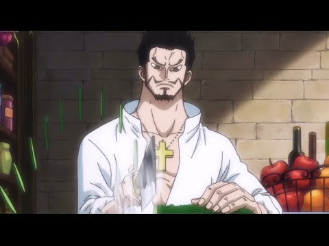 One Piece Mihawk cooking