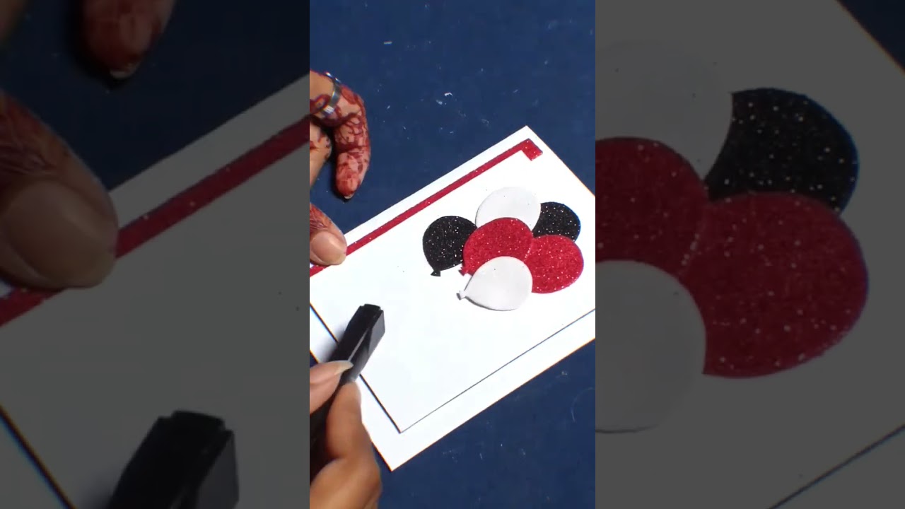 Balloons 😍 Birthday Card #shorts #craft #birthday #diy #trending