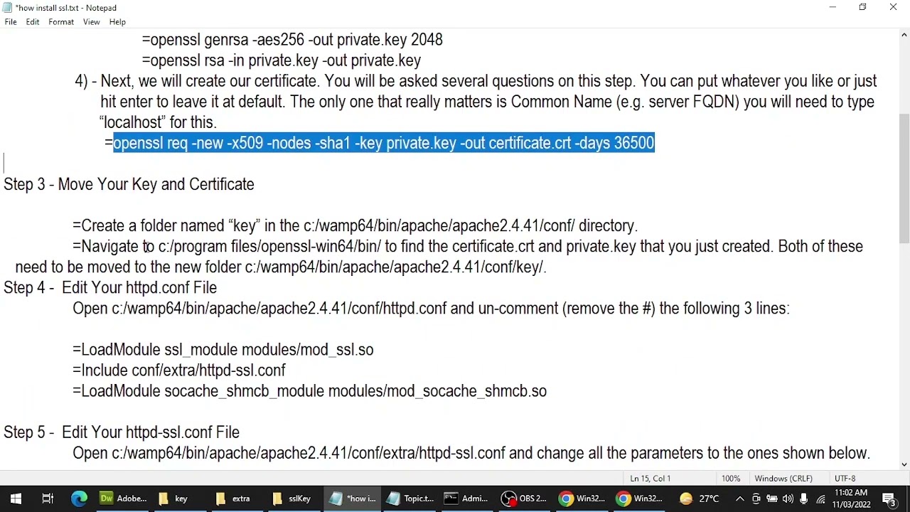 How to Enable HTTPS / SSL on WAMP Server - WildCodeBug