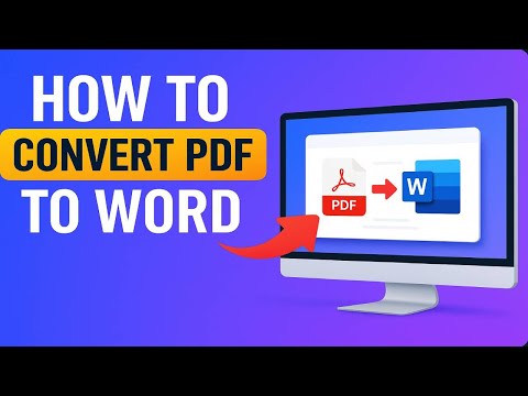 How To Convert PDF To Word | Change PDF File To Word Document (2025)