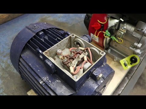 Electric generator from asynchronous motor!DIY!