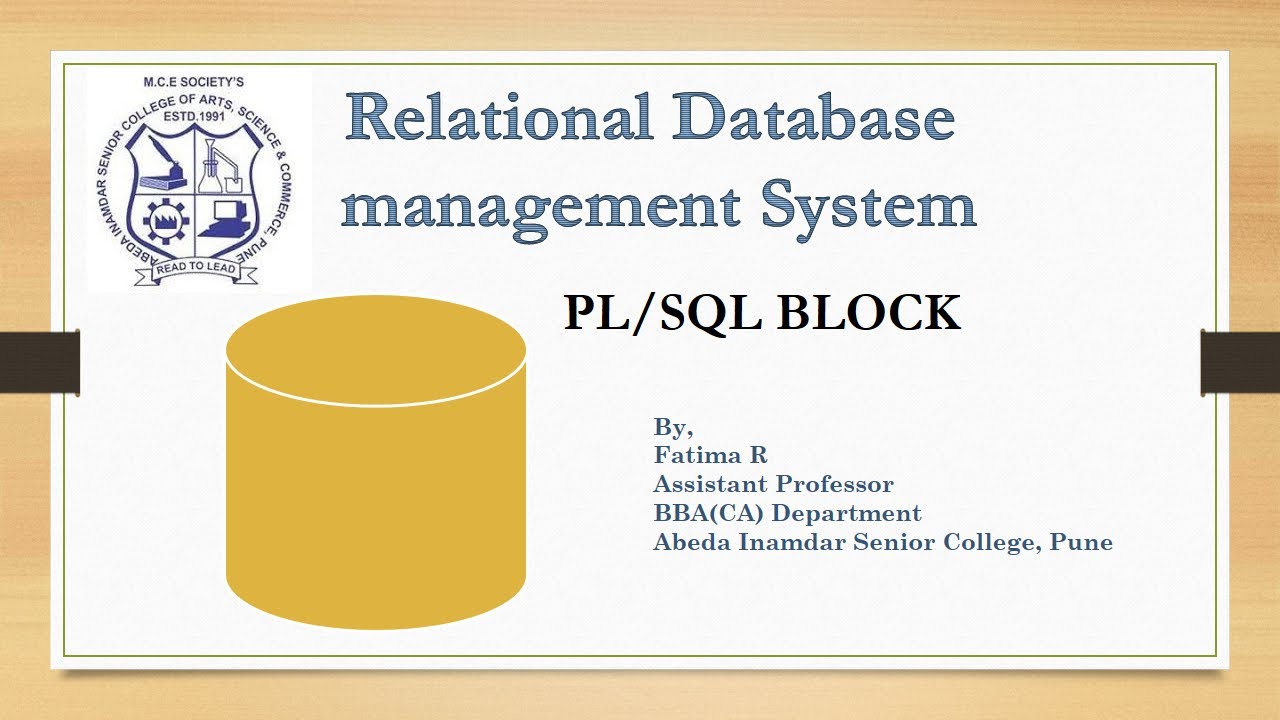 Chapter 2 session 3 PLSQL Block