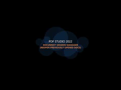 PDF Studio - Document Session Manager