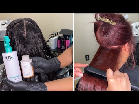 Red Brown Hair Color | Dark brown to dark red hair |Cassandra Olivia