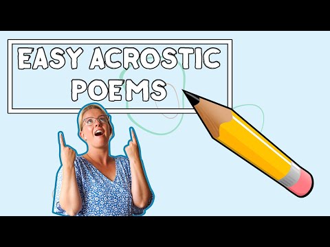 Easy Acrostic Poems For Kids // Learning From Home