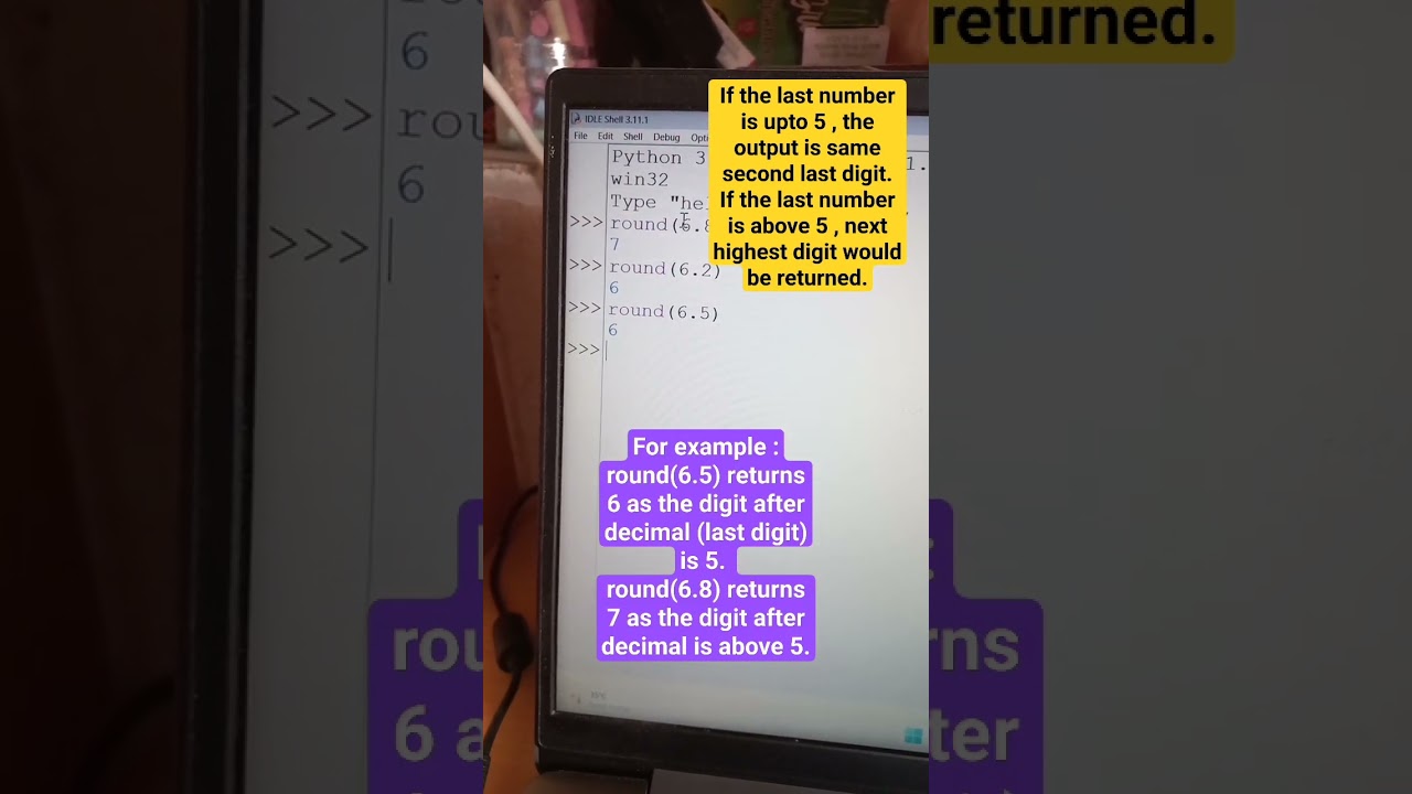 round() function in Python.. #python #tutorial #coding #technology