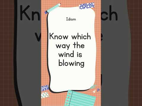English Idiom and Meanings | Know which way the wind is blowing with sound 📖 #shorts #youtubeshorts