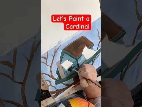 The Art of Illusion: Painting a Cardinal on a Bird Feeder