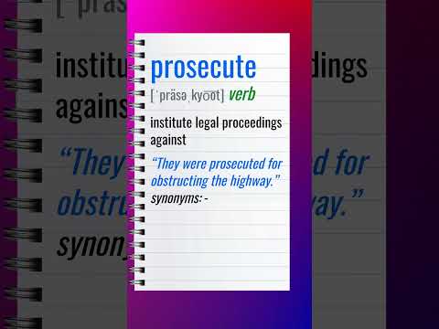PROSECUTE (C1 Advanced) Learn English Vocabulary