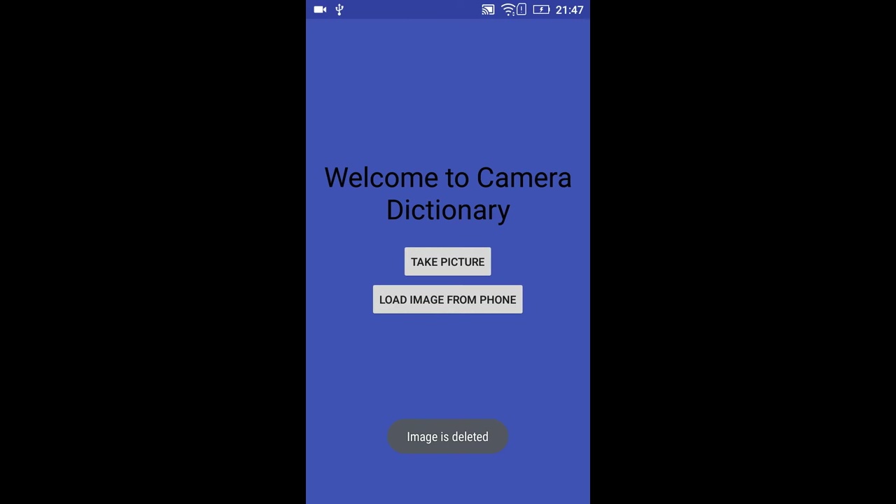 Demo Camera Dictionary app