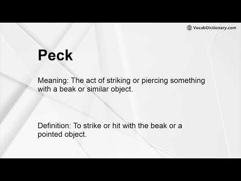 Peck Meaning