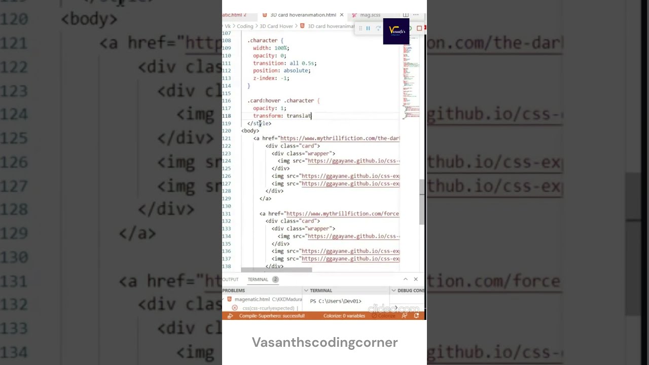 3D Hover Effects Using HTML and CSS: Enhancing Website Interactivity #html #css #webdevelopment