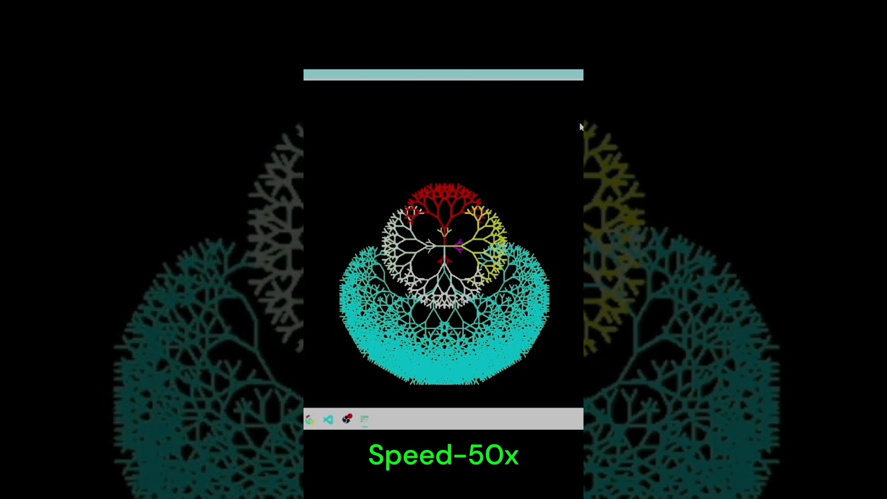 Fractal Art Using Python's Turtle #asmr #art #wow #python