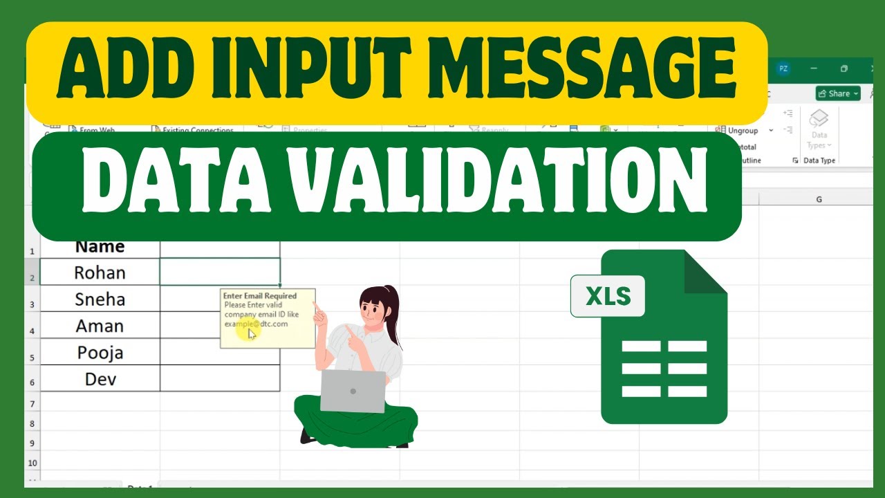 How To Add Input Message In Excel Using Data Validation
