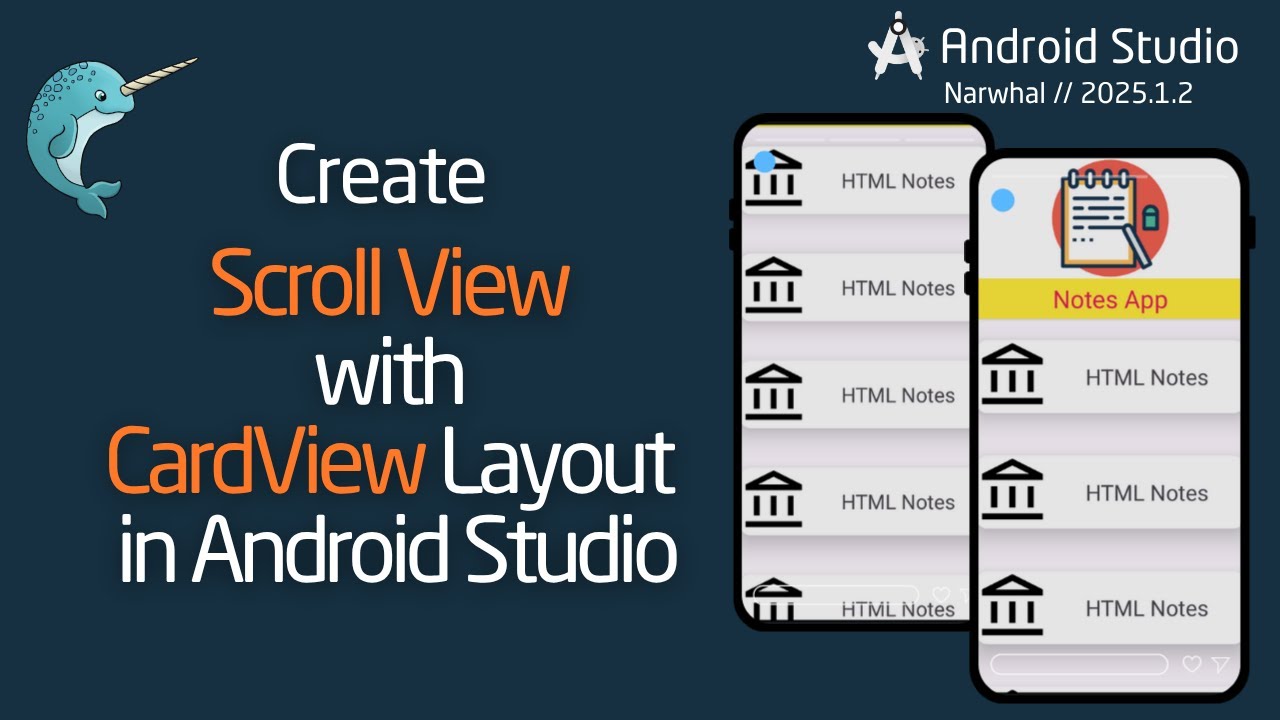 Android ScrollView and CardView Layout Tutorial | Create Scrollable UI in Android Studio (2025)