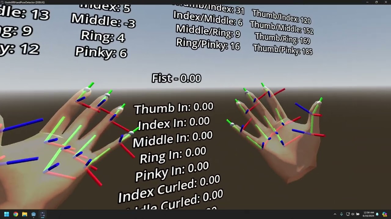 Godot XR Hand Pose Detector