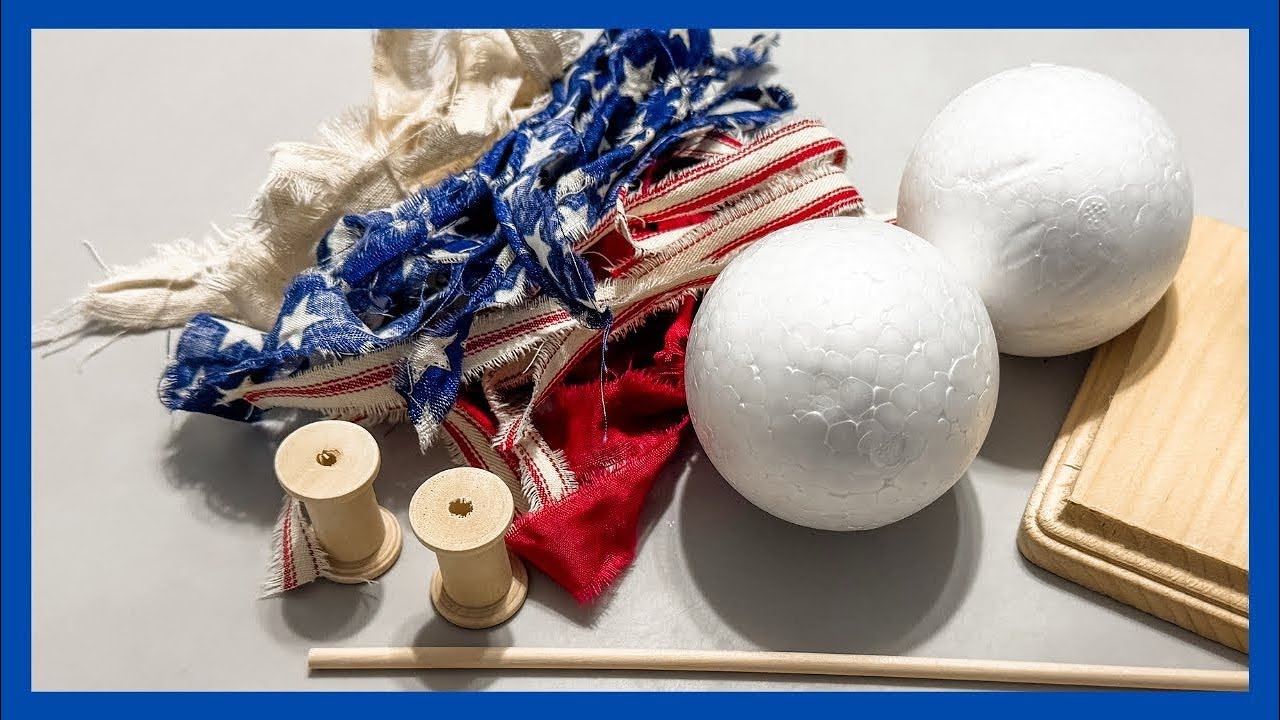 Rag Fireworks DIY || Patriotic DIY || Just 1 Quick Craft