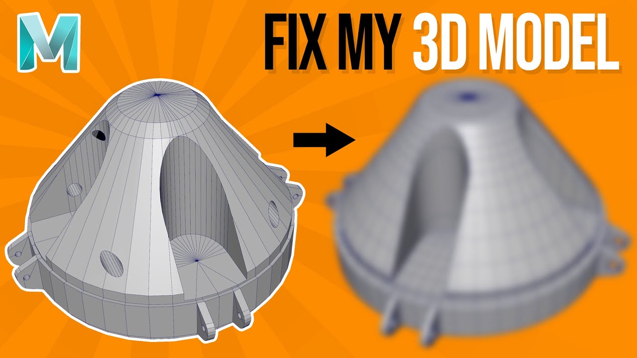 Fix My 3d Model #2 Maya Hard Surface Modeling Tutorial: Booleans