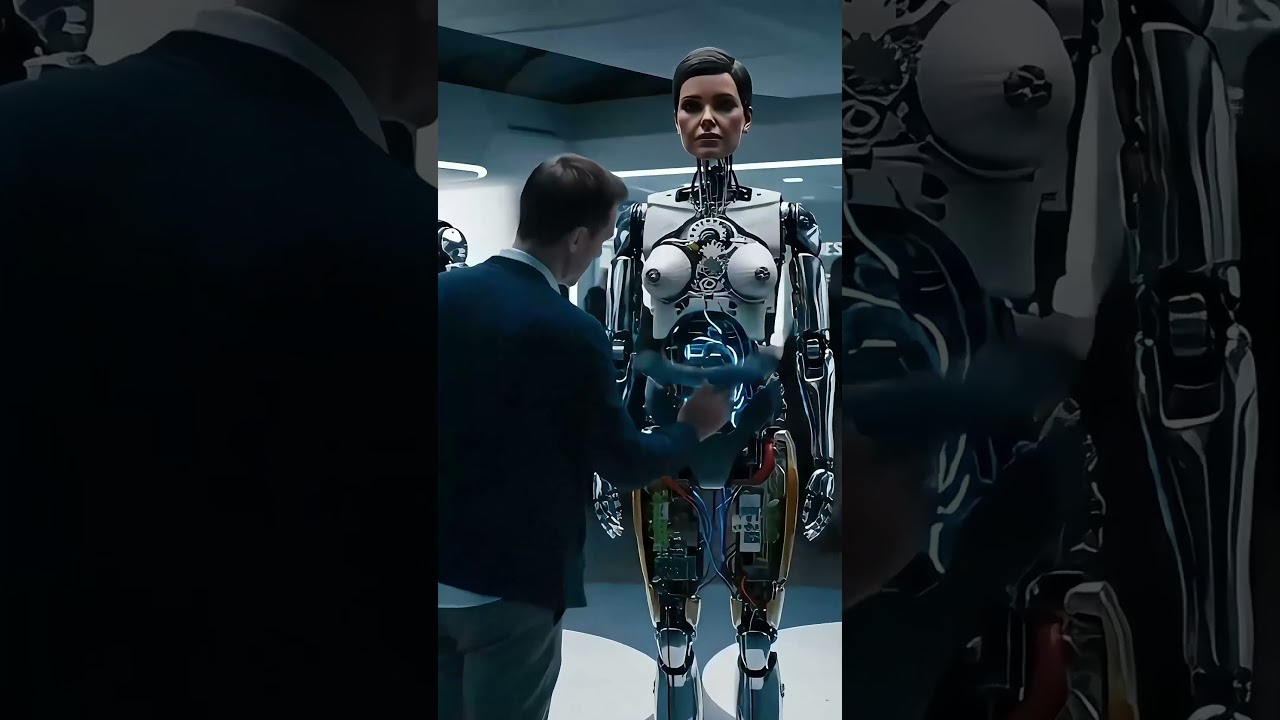 Robot Repaired: Sci-Fi Lab Restoration Scene | Futuristic Female Android #Robot #SciFi #AI #Shorts