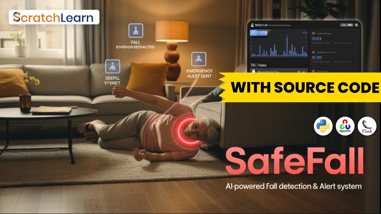 Safe Fall Detection System using Python | OpenCV + Deep Learning Project + Source Code
