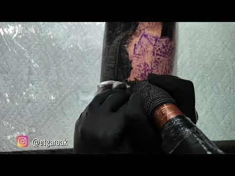 CASTLE AND GRAVEYARD TATTOO