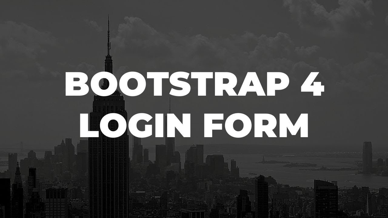 Create a Bootstrap 4 Login Form
