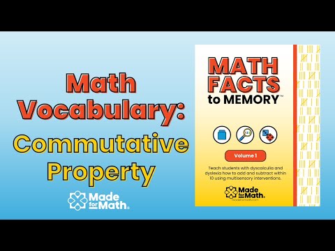 Math Vocabulary: Commutative Property