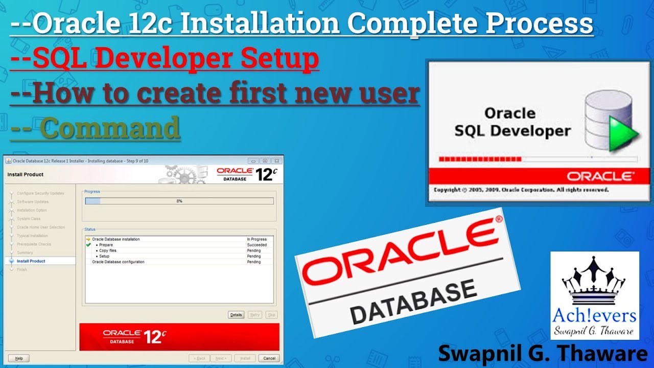 Oracle 12c Installation Complete Process || SQL Developer Setup || How to create the first new user