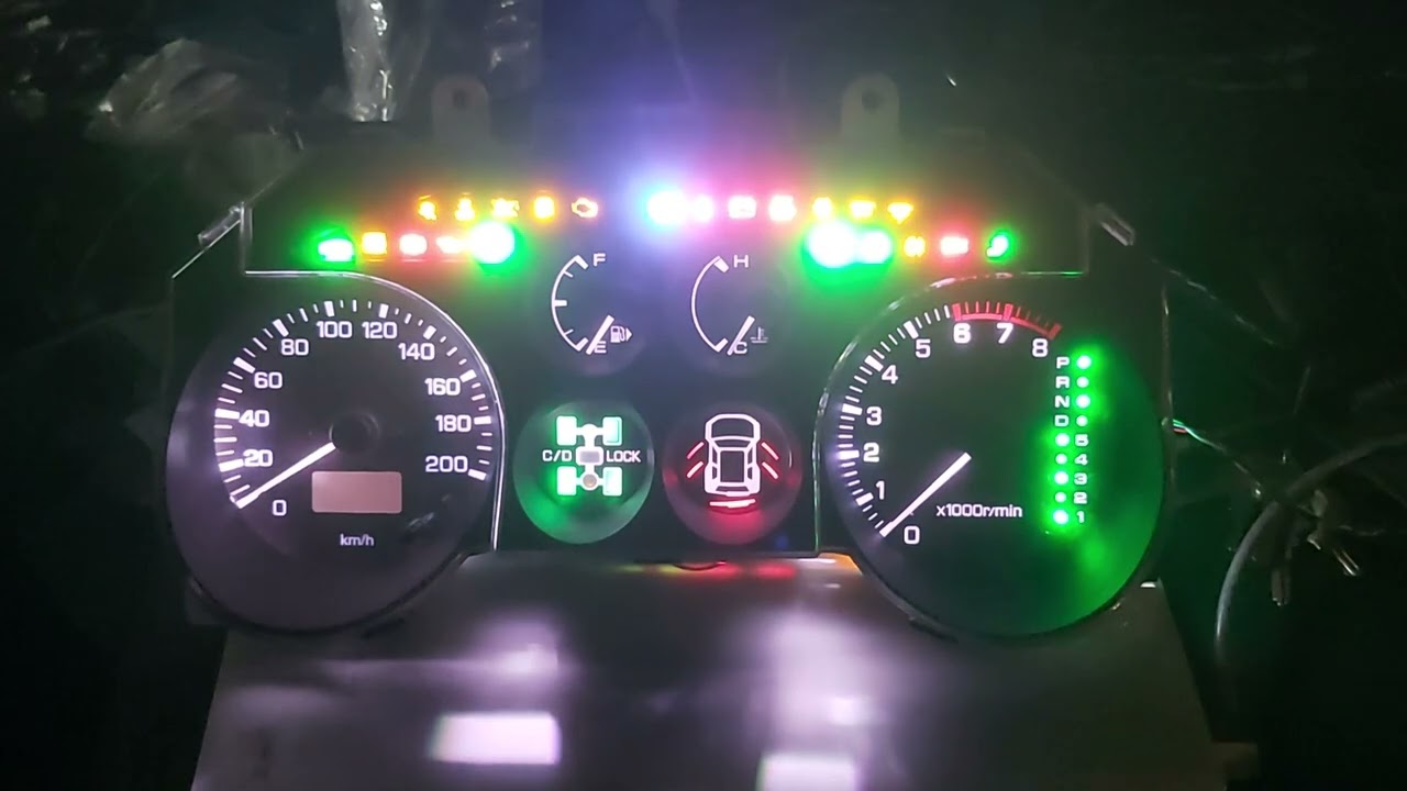 Pajero dash running on CAN bus with full LED.