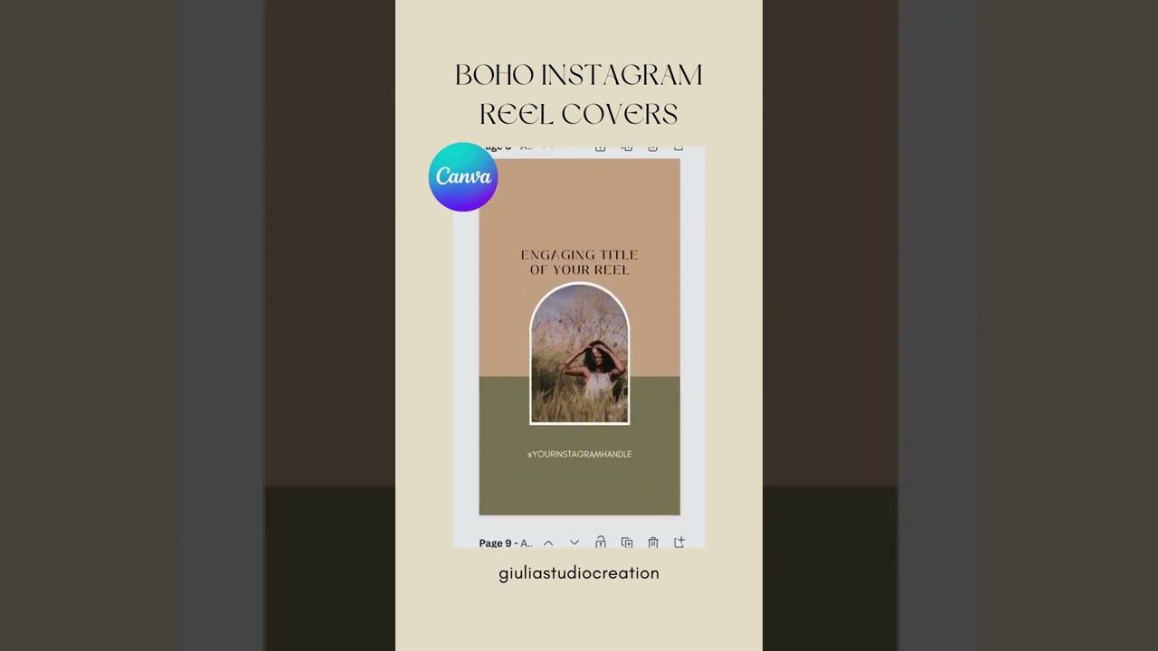 Boho Instagram Reel Cover Templates | Instagram Reel Covers | Virtual Assistants | Canva Templates