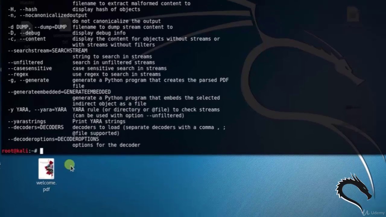 Video 54: pdf parser Forensics | Kali Linux | Forensics Tools | Complete Hacking Tools in Kali Linux