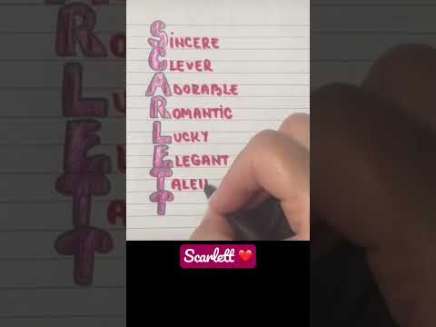 Meaning of the name SCARLETT #meaning #name #scarlett
