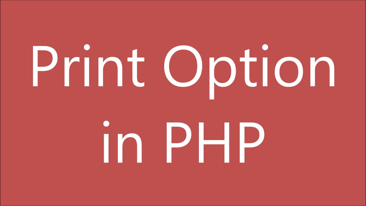 Print Option in PHP using Javascript | Save in Pdf | PHP Beginner Tutorial